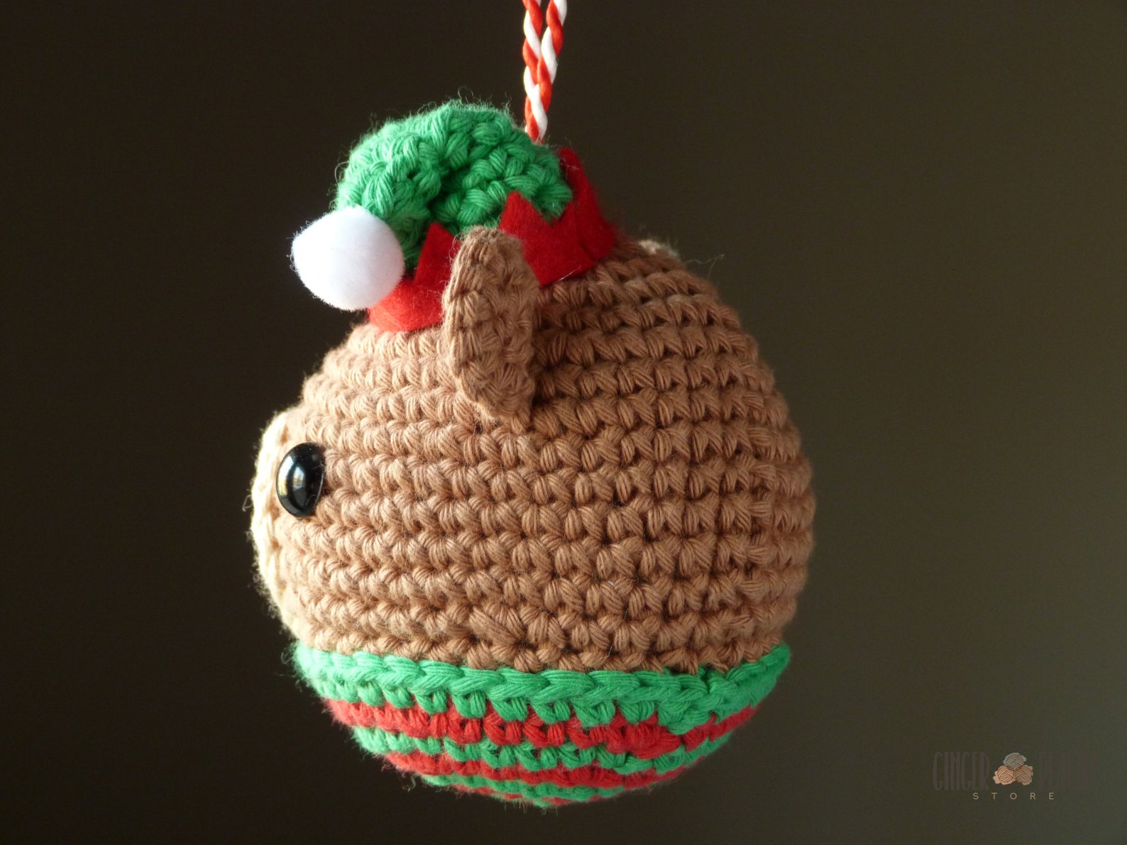 DIGITAL PATTERN Teddy the Elf Bear Christmas Ornament Crochet Pattern ...