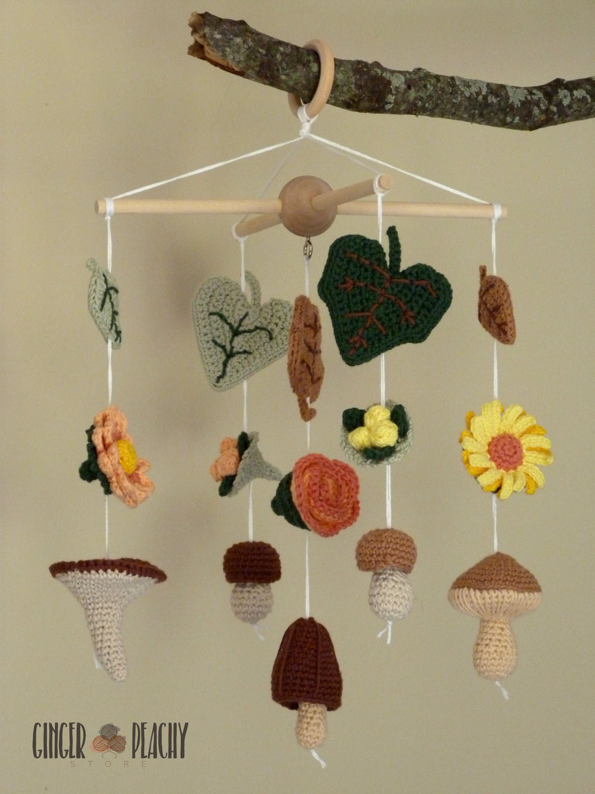 DIGITAL PATTERN Floral Woodland Baby Mobile Crochet Pattern - Etsy