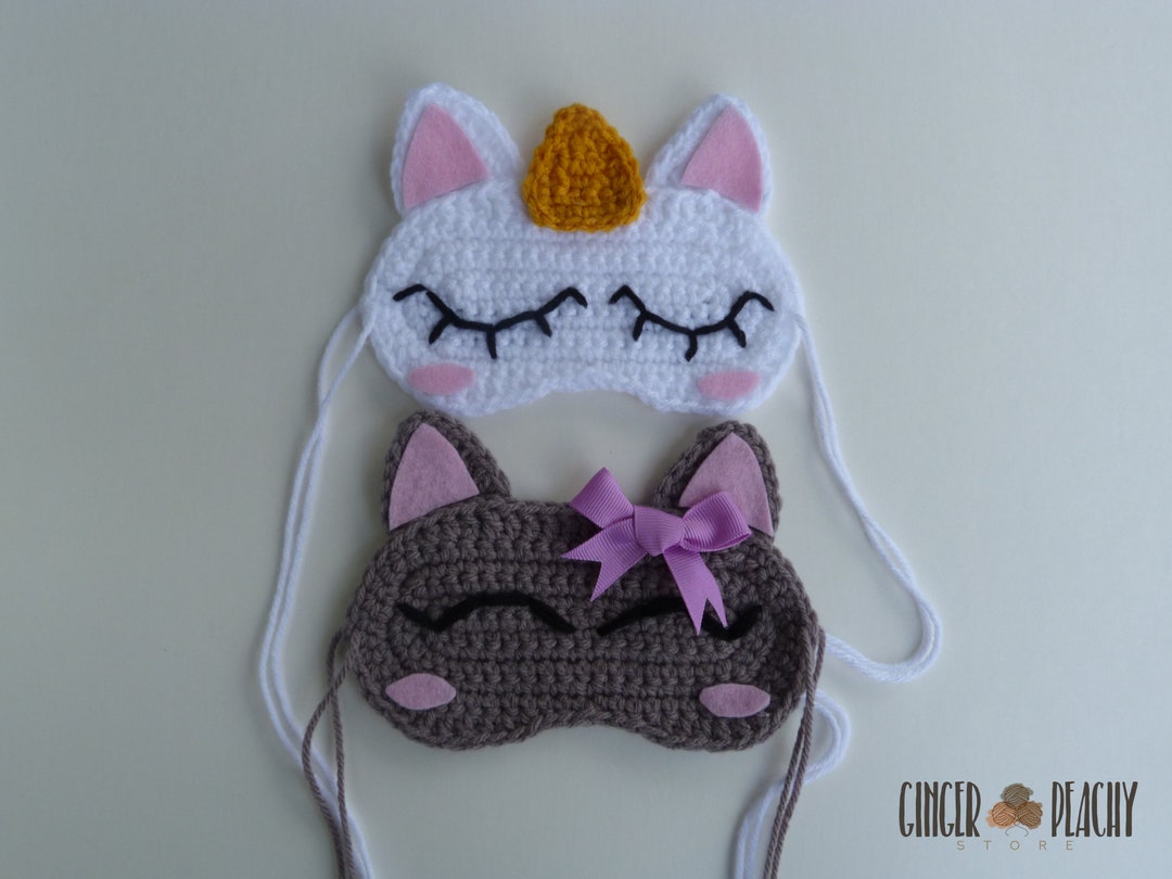 DIGITAL PATTERN Cat & Unicorn Sleep Masks Crochet Pattern - Etsy
