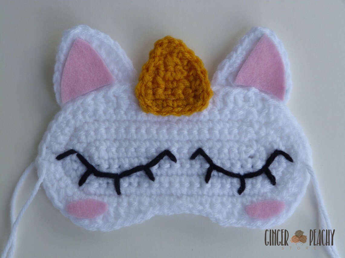 DIGITAL PATTERN Cat & Unicorn Sleep Masks Crochet Pattern - Etsy