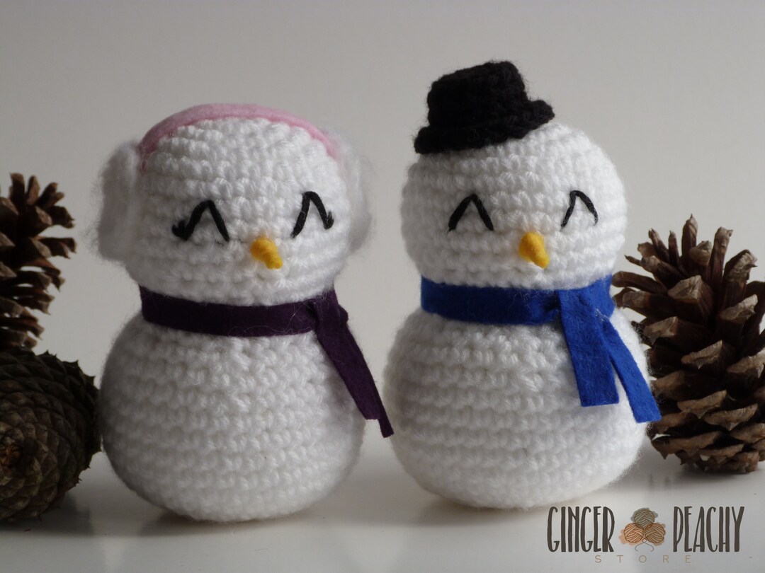 DIGITAL PATTERN Christy & Crosby Snowman Amigurumi Crochet Pattern - Etsy