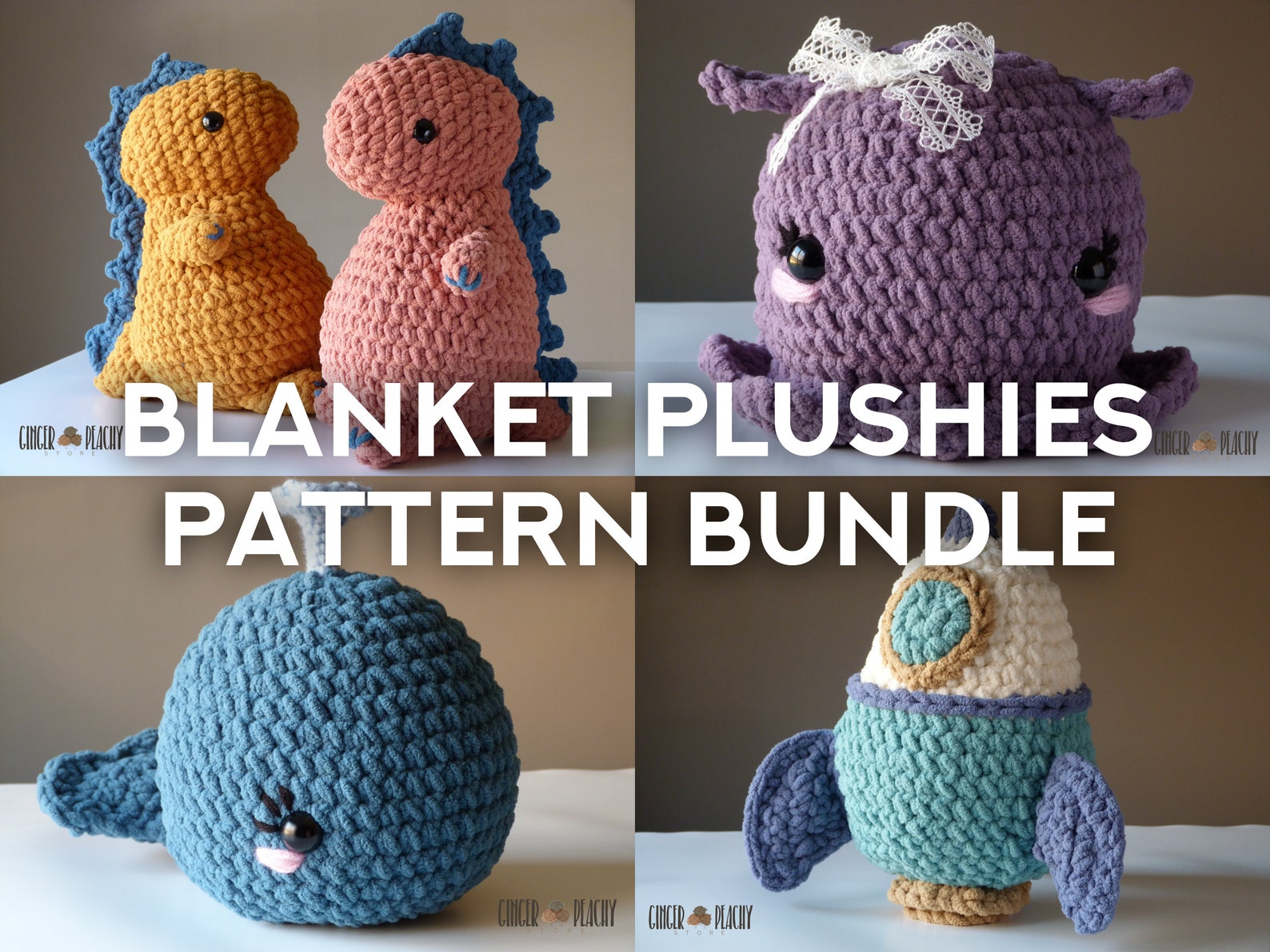 DIGITAL PATTERN Blanket Plushies Pattern Bundle - Etsy
