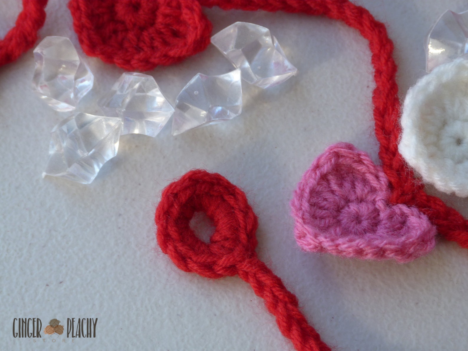 CROCHET PATTERN String of Hearts Garland and Ornaments | Etsy