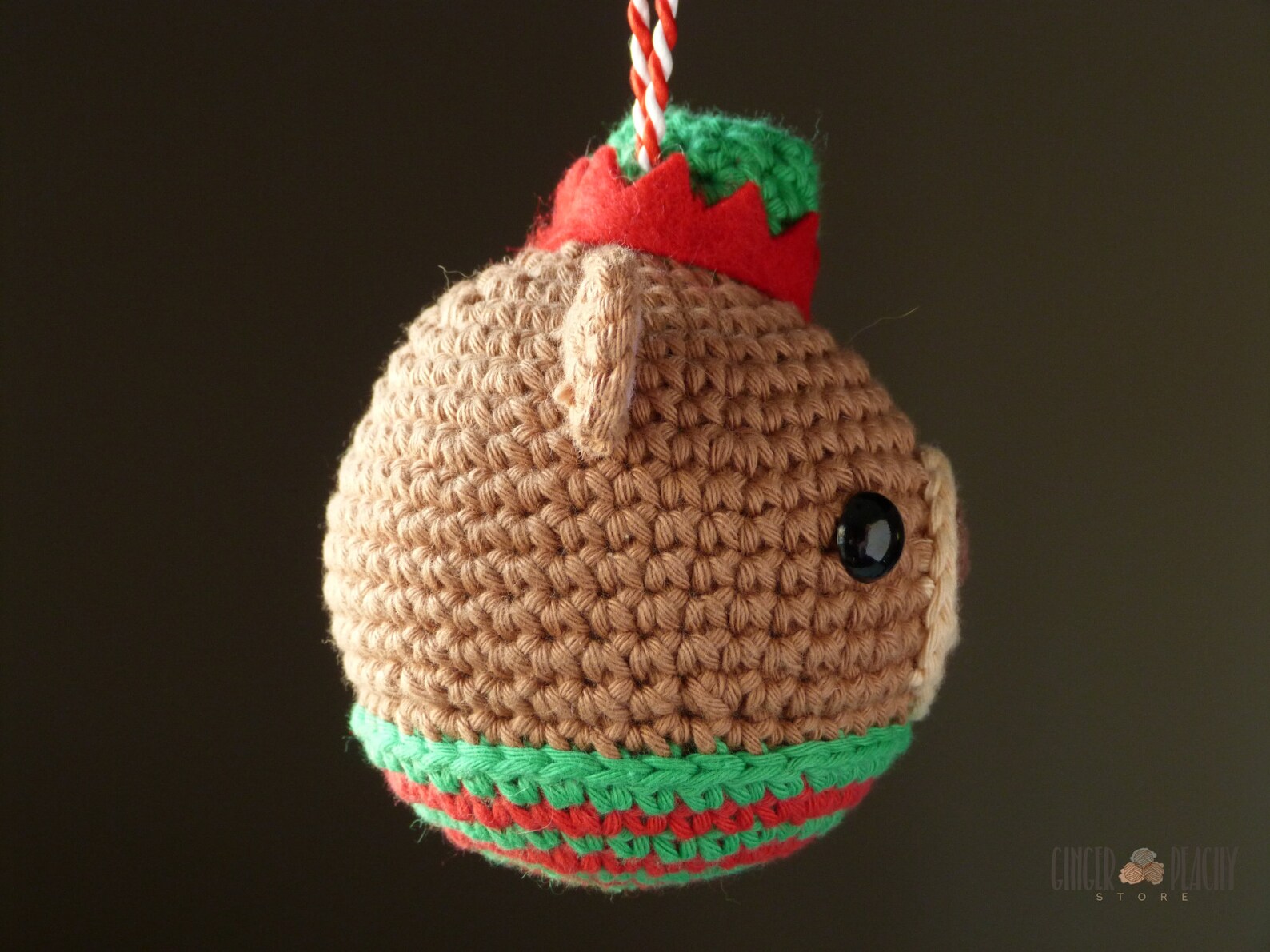 DIGITAL PATTERN Teddy the Elf Bear Christmas Ornament Crochet Pattern ...