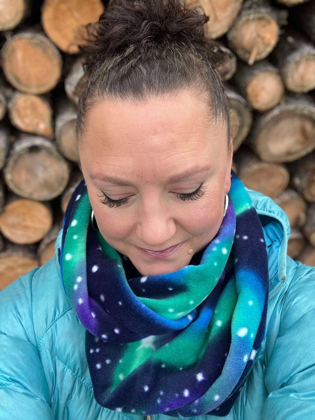 Northern Lights Polar Fleece Infinity Scarf - Etsy