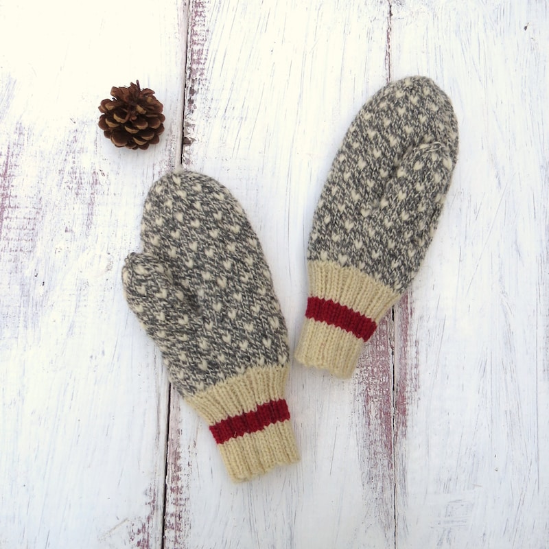 Red Mittens - Etsy
