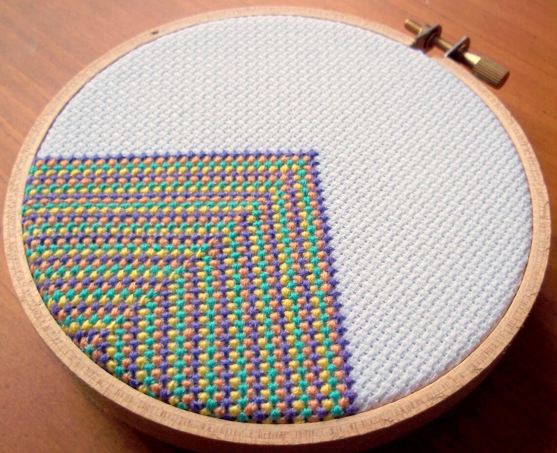 Chevron Sunset Cross Stitch Pattern, Digital Download PDF - Etsy