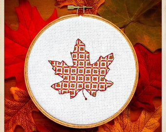 Maple Leaf Cross Stitch Pattern Digital Download PDF | Etsy