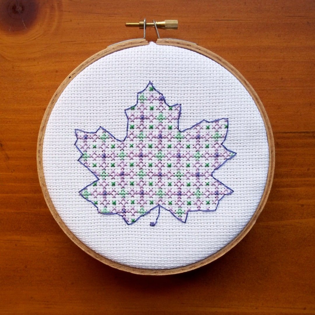 Maple Leaf Cross Stitch Pattern, Digital Download PDF - Etsy