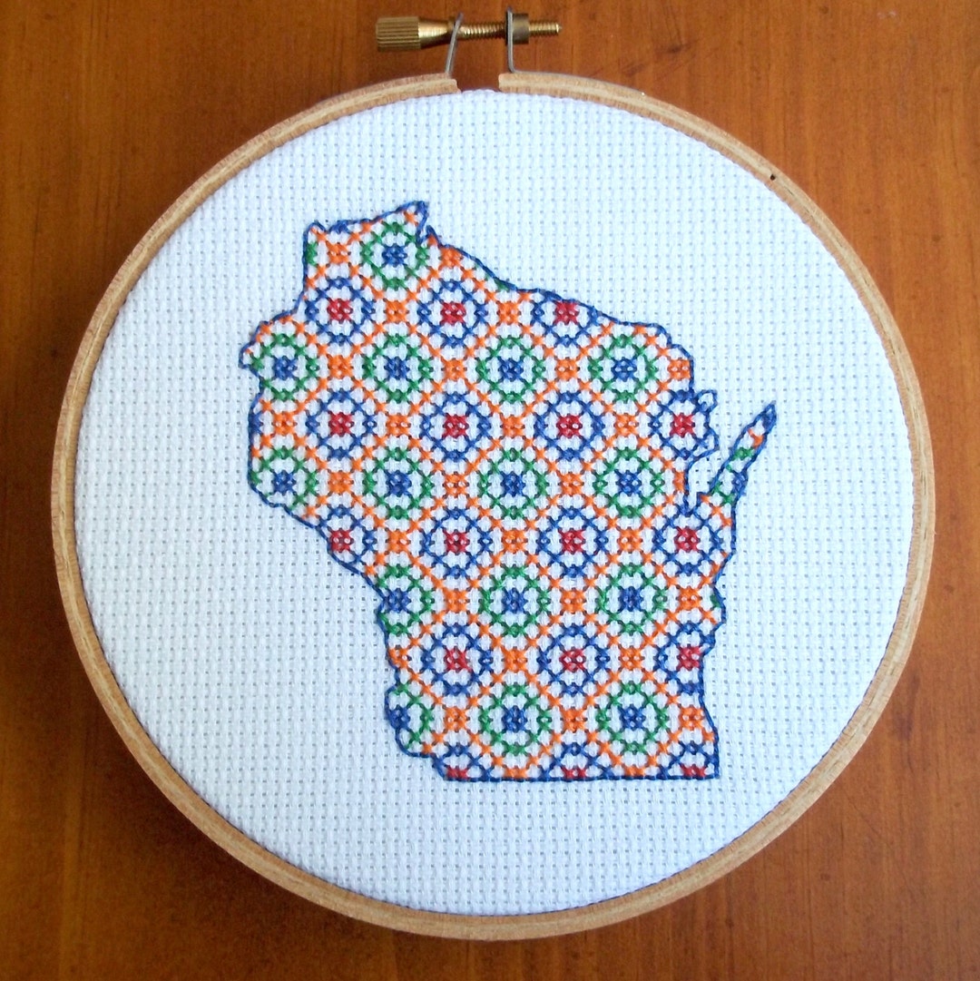 Wisconsin Cross Stitch Pattern, Digital Download PDF - Etsy