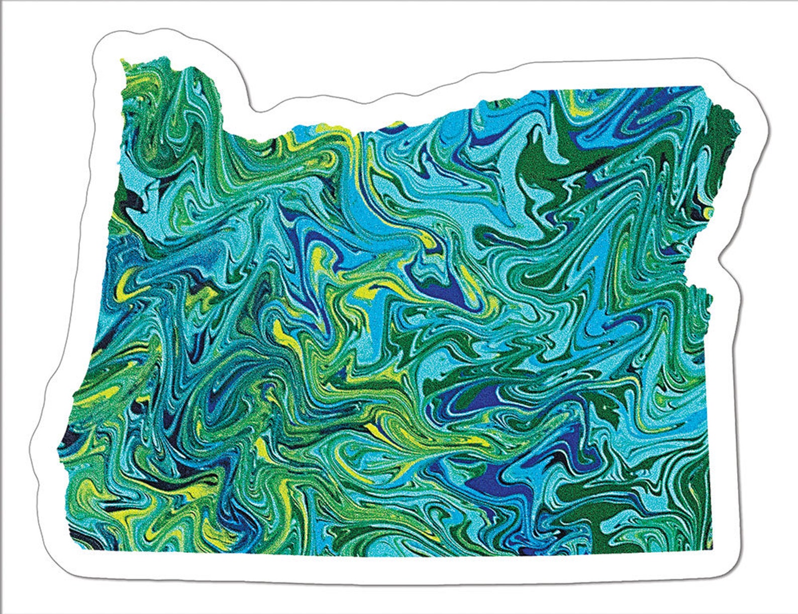 Oregon Art Sticker - Etsy