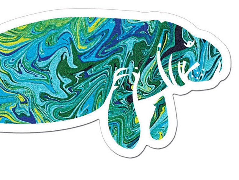 The Manatee Art Sticker - Etsy