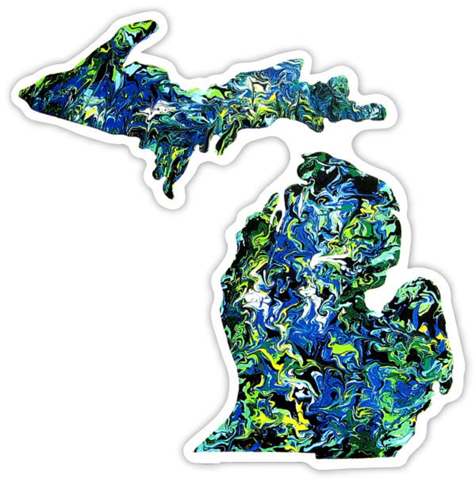 The Michigan Art Sticker - Etsy