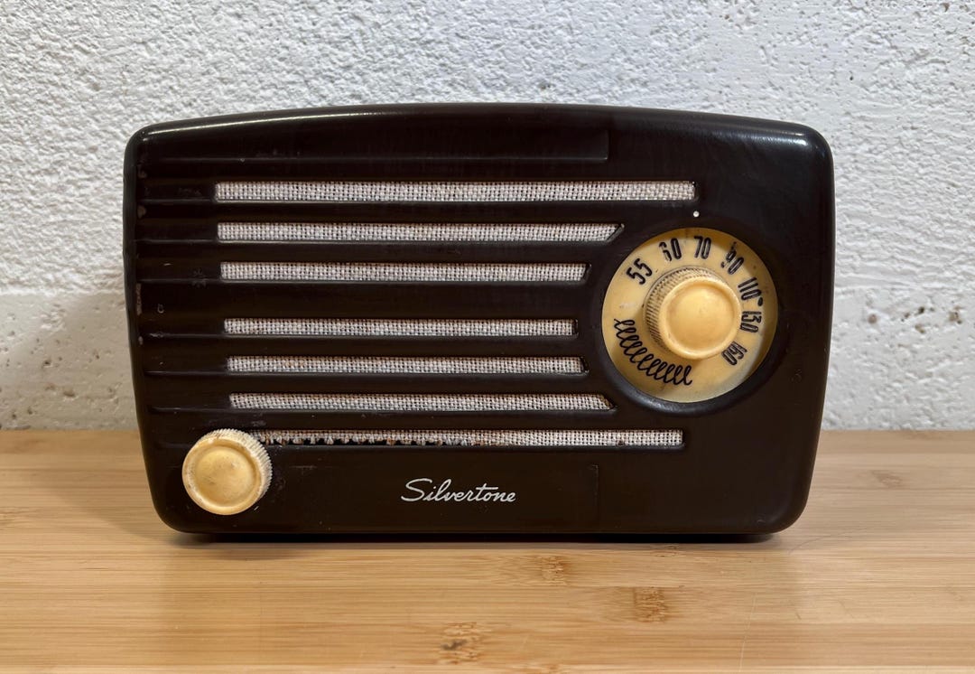 1949 Silvertone AM Radio, Model 1, Elec Restored, Metal Case W/original ...