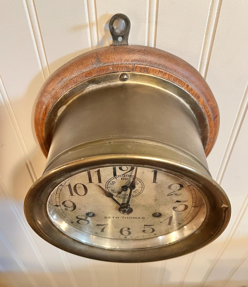 Antique Seth Thomas Ship's Bell Merrimac Clock, 1930s - Etsy