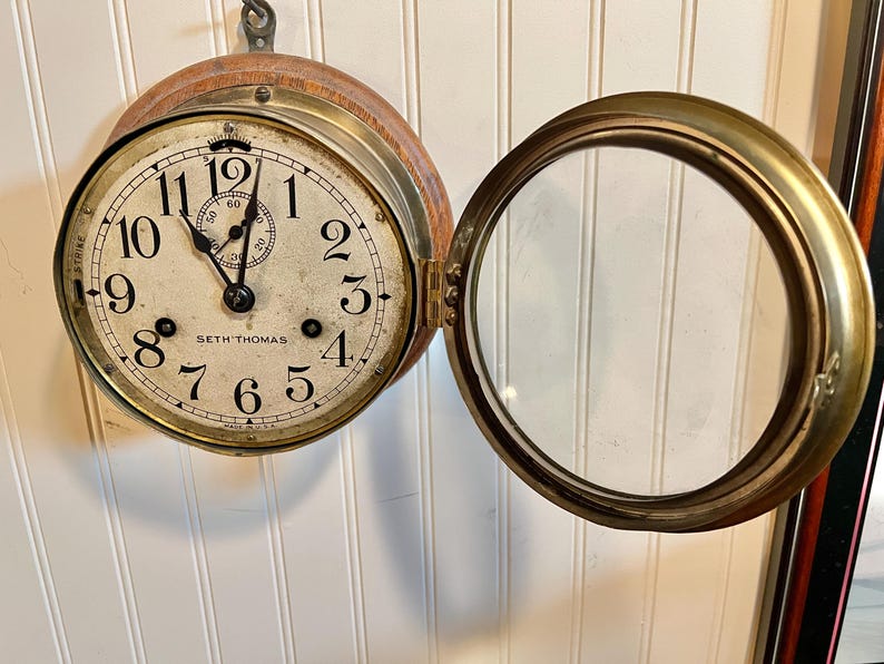 Antique Seth Thomas Ship's Bell Merrimac Clock, 1930s - Etsy