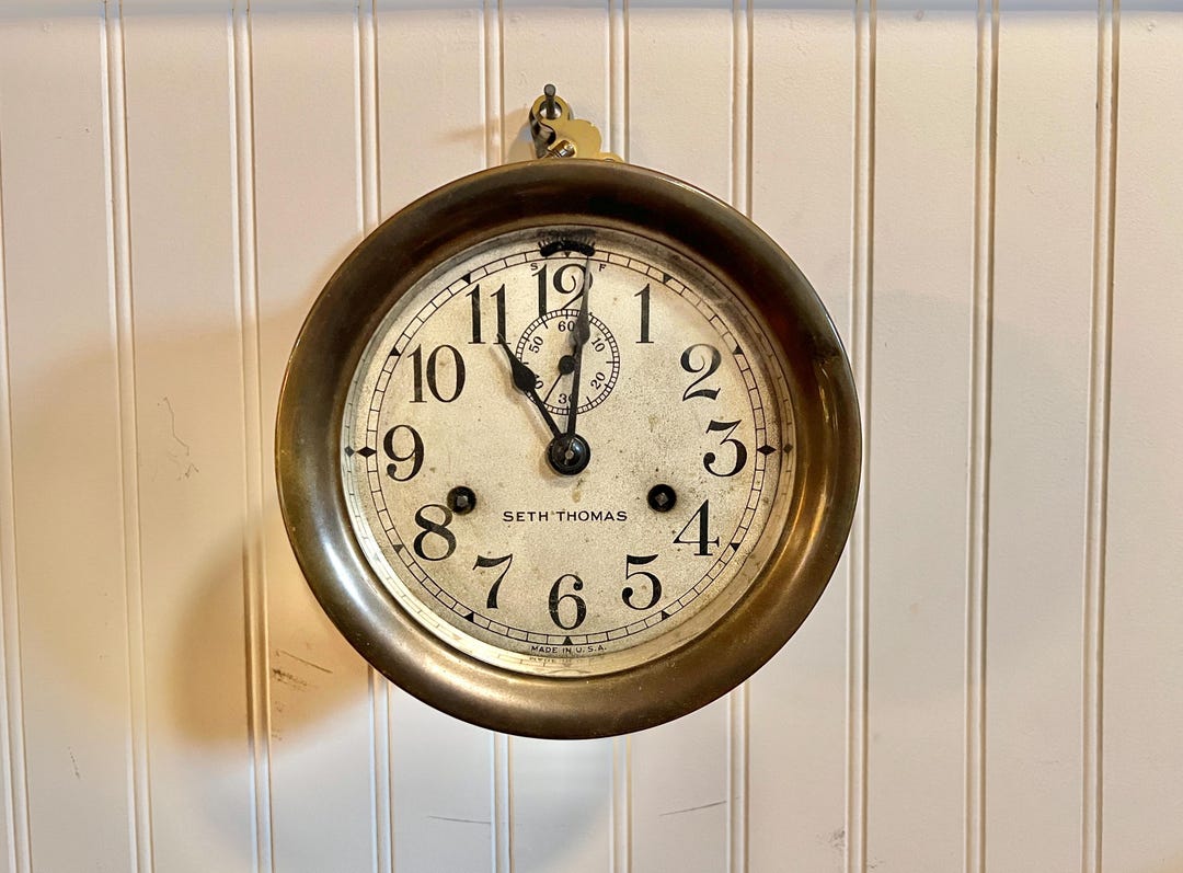 Antique Seth Thomas Ship's Bell Merrimac Clock, 1930s - Etsy