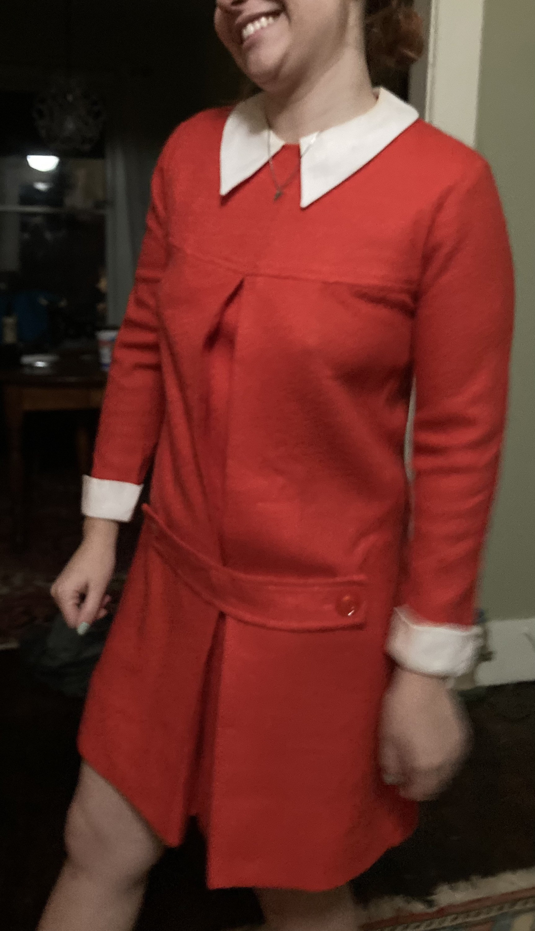 1960s Red Mod Dress With Collar & Cuffs, Size 8 - Etsy