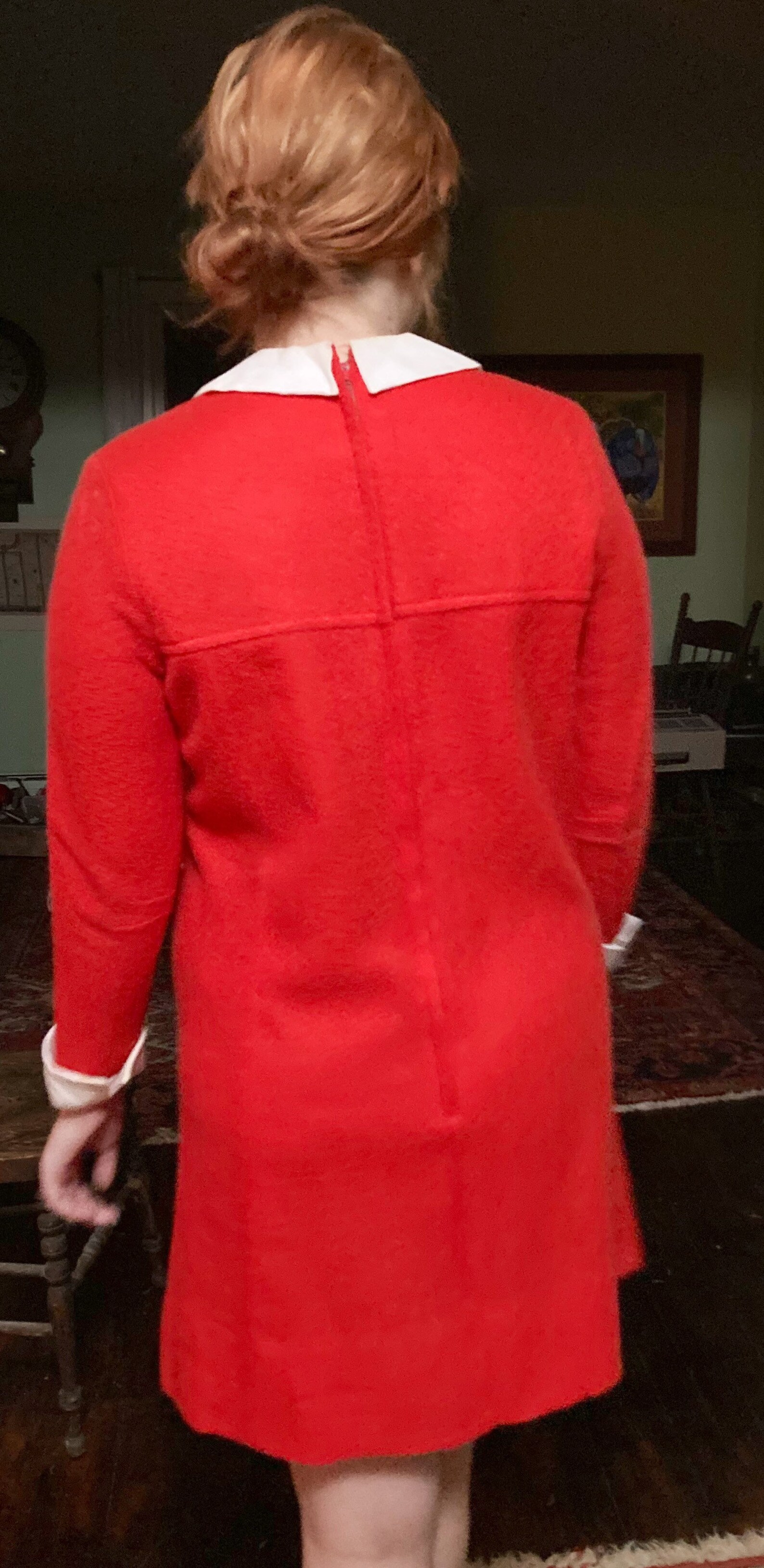 1960s Red Mod Dress With Collar & Cuffs, Size 8 - Etsy