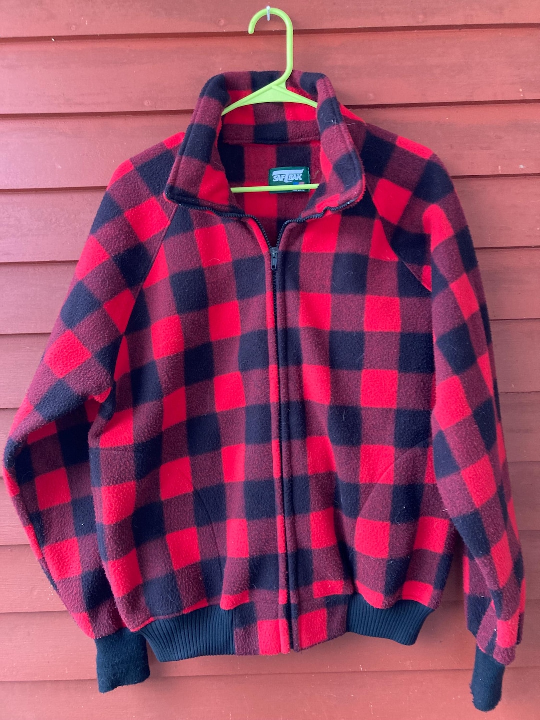 Vintage Saf T Back Fleece Jacket With Pockets. Super Warm Made in USA ...