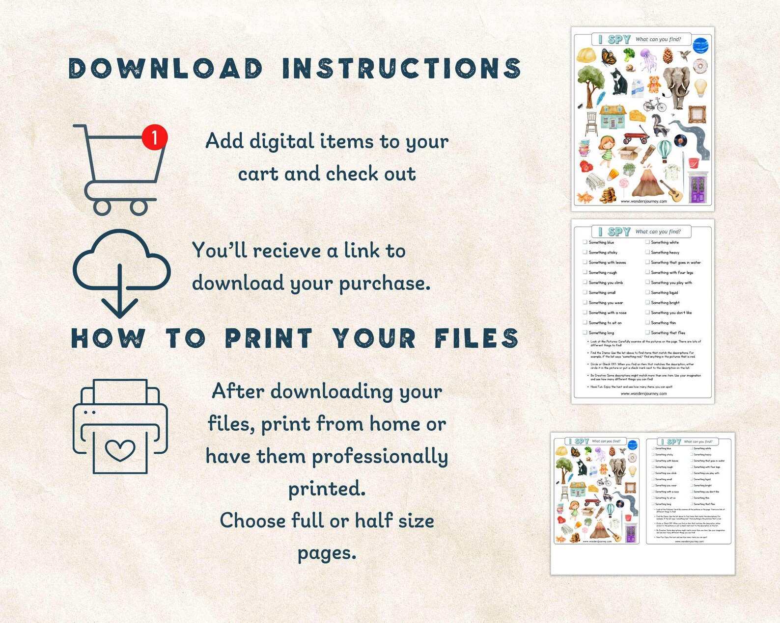 Interactive I Spy Printable for Kids | Fun & Educational Digital ...