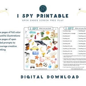 Interactive I Spy Printable for Kids | Fun & Educational Digital ...