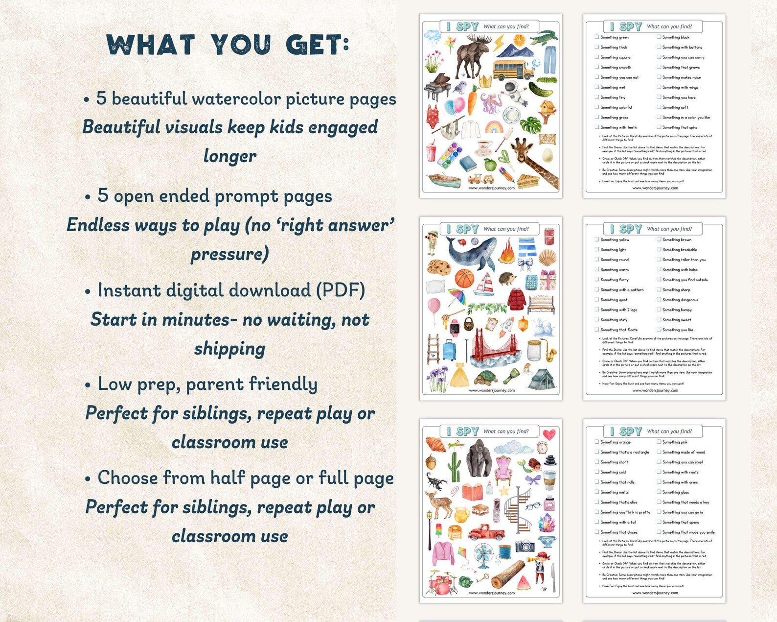 Interactive I Spy Printable for Kids | Fun & Educational Digital ...