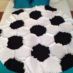 Fleece Soccer Ball Rag Quilt/blanket Throw - Etsy