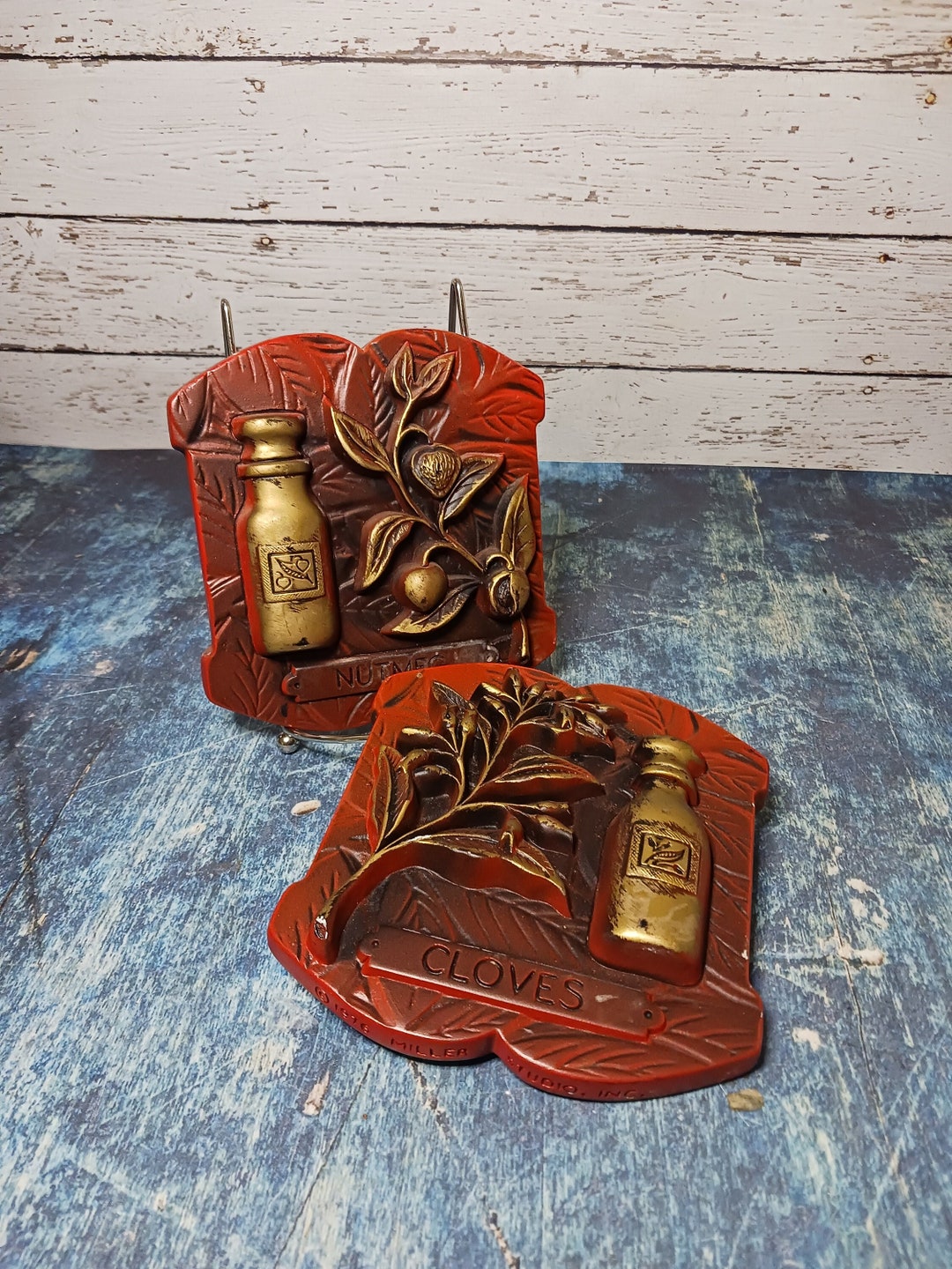 1976 Miller Studios Inc Chalkware Wall Plaques-pair of Coordinating ...