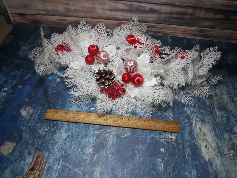 Vintage White Plastic Christmas Candle Surround-swag-retro - Etsy