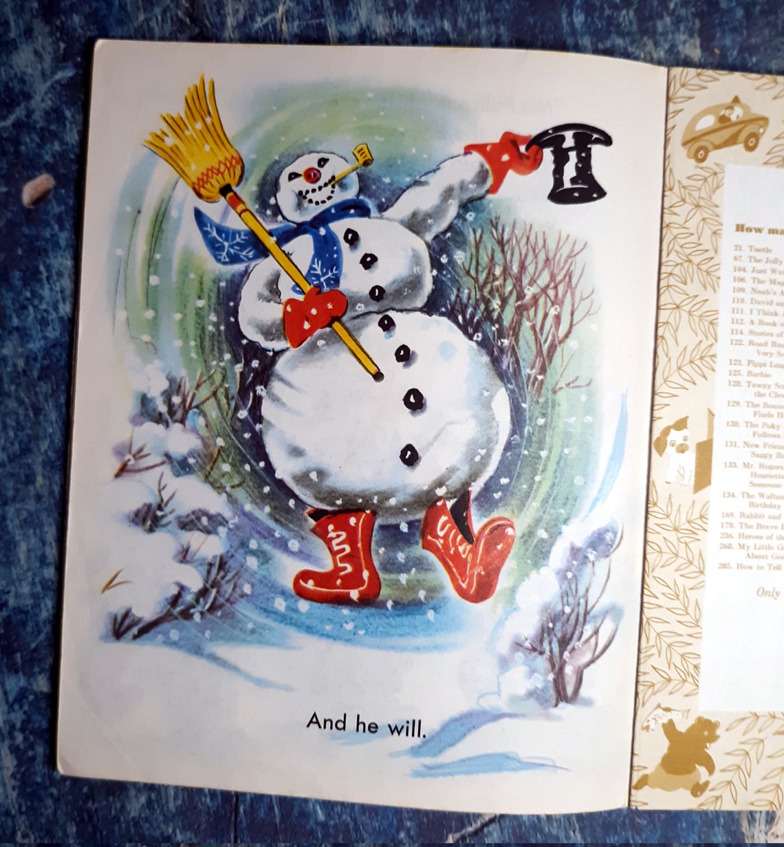 Frosty the Snowman Little Golden Book-1977 28th Printing-annie North ...