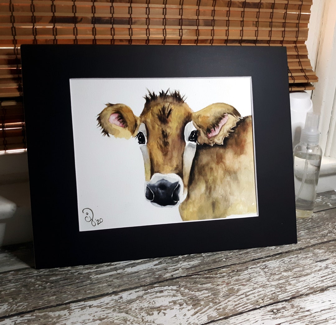 Jersey Cow Watercolor-giclee Print From Original Watercolor Painting ...