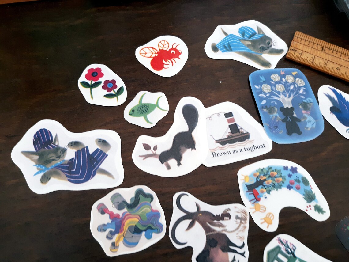 Little Golden Book Inspired Sticker Sheets-2 Pages- Color Kittens ...
