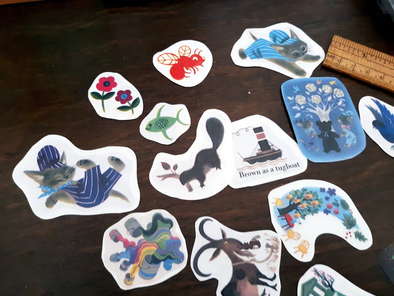 Little Golden Book Inspired Sticker Sheets-2 Pages Color | Etsy