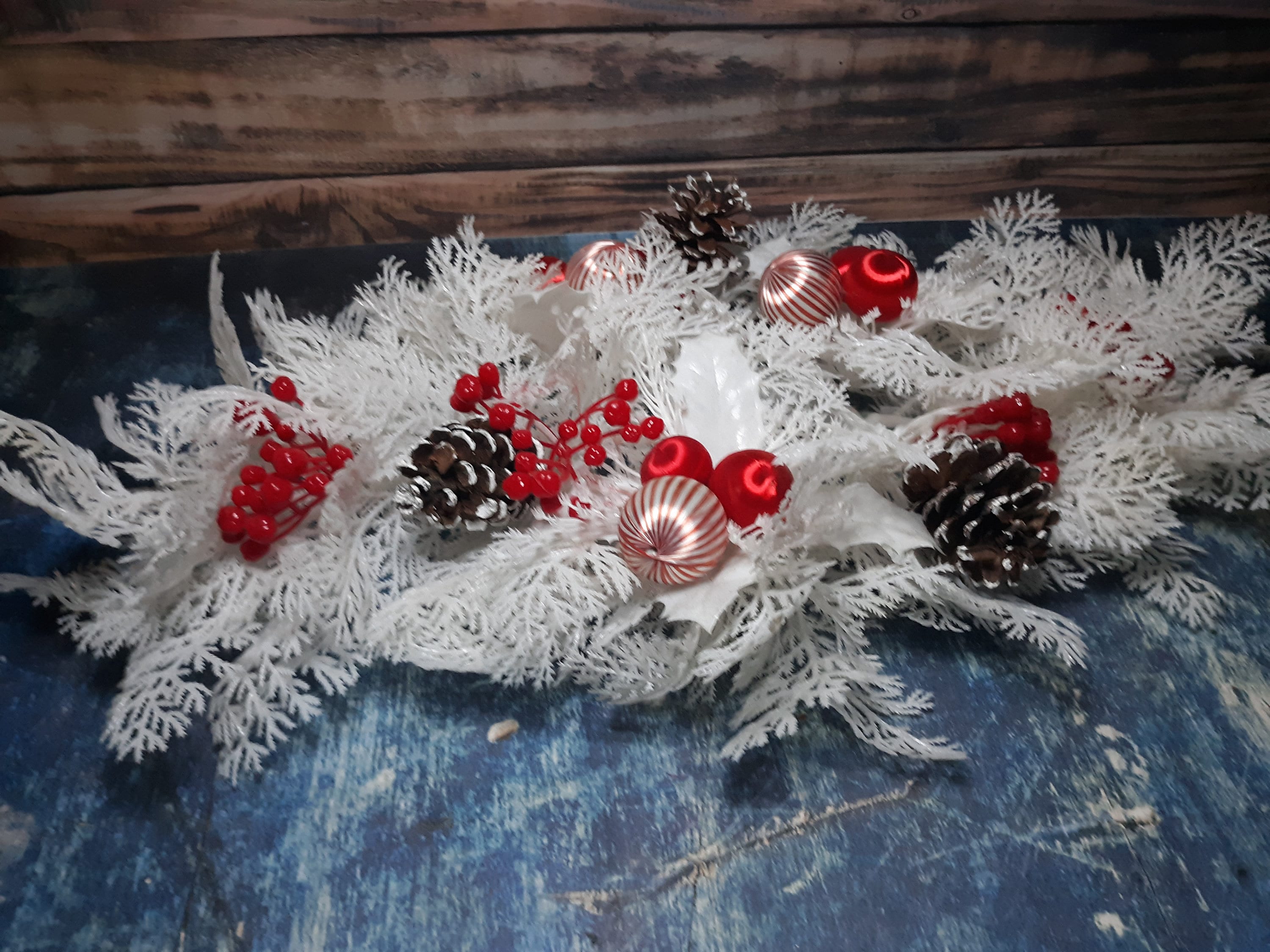 Vintage white plastic Christmas candle surround-swag-retro | Etsy