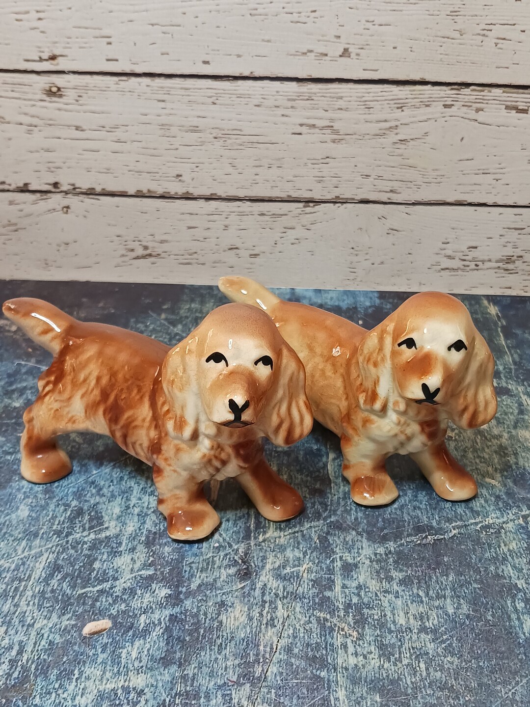 Cocker Spaniel Figurines-porcelain Dog Figures-2 Available-soft Brown ...