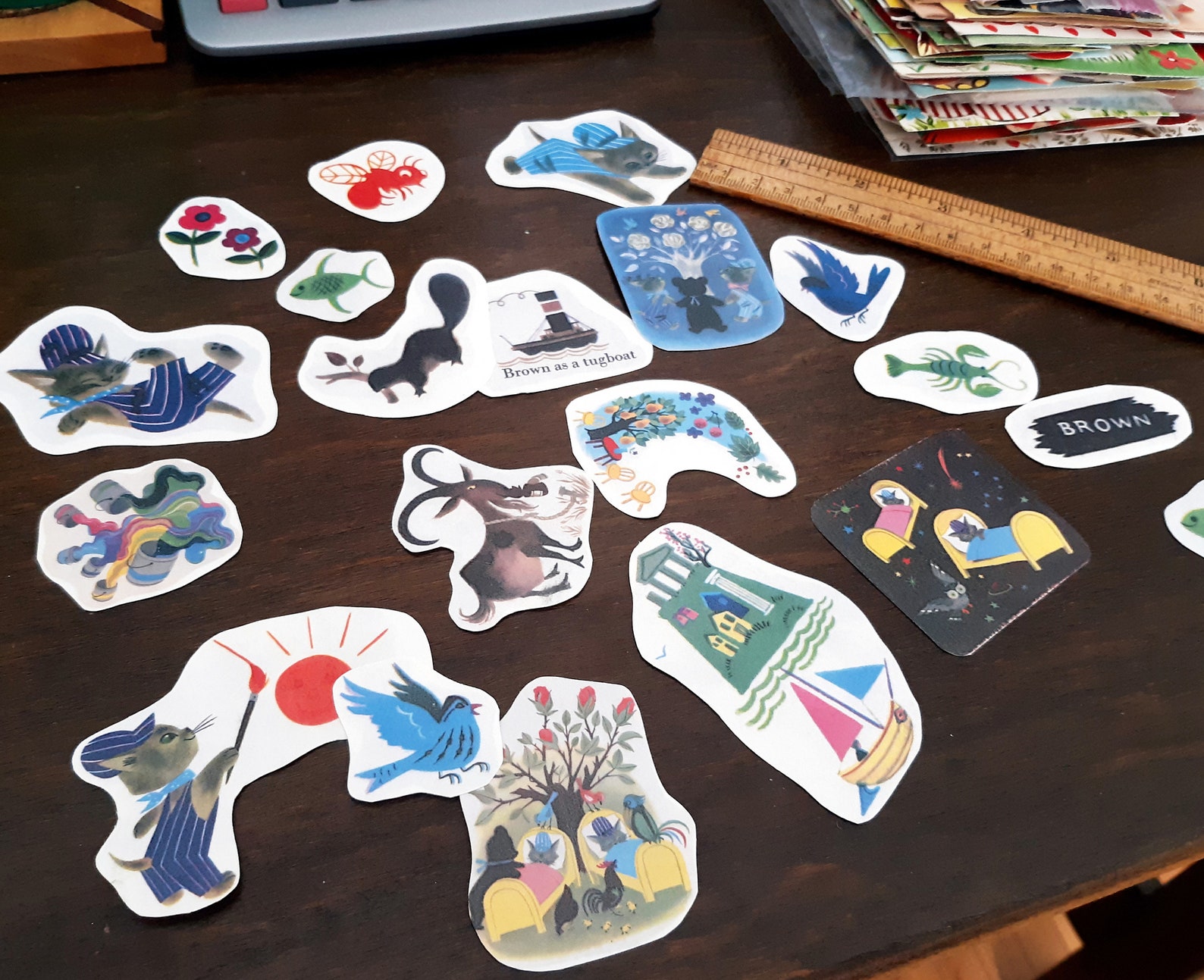 Little Golden Book Inspired Sticker Sheets-2 Pages Color | Etsy