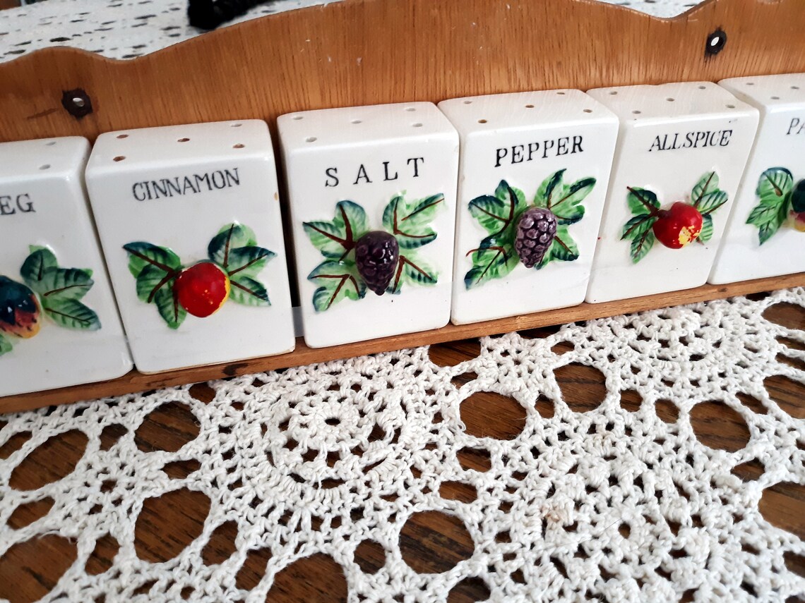 Vintage Ceramic Spice Rack-made in Japan-dimensional - Etsy