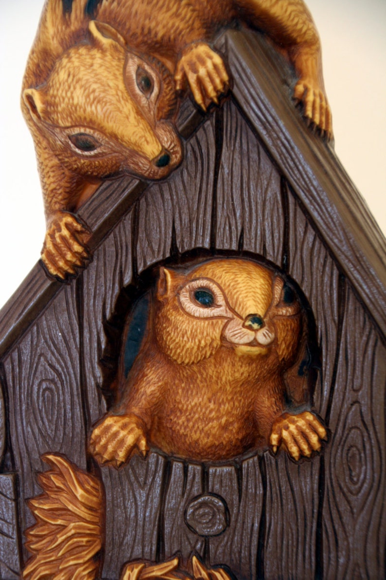 Dart Resin Wall Art Chipmunk House-mid Century Plastic Wall Decor - Etsy
