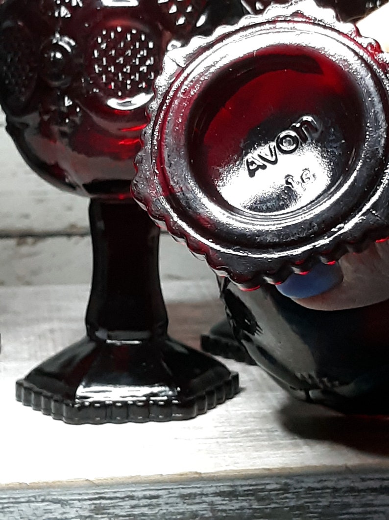 Avon Ruby Glass Cordials-set of Four-vintage Drinkware-cape - Etsy