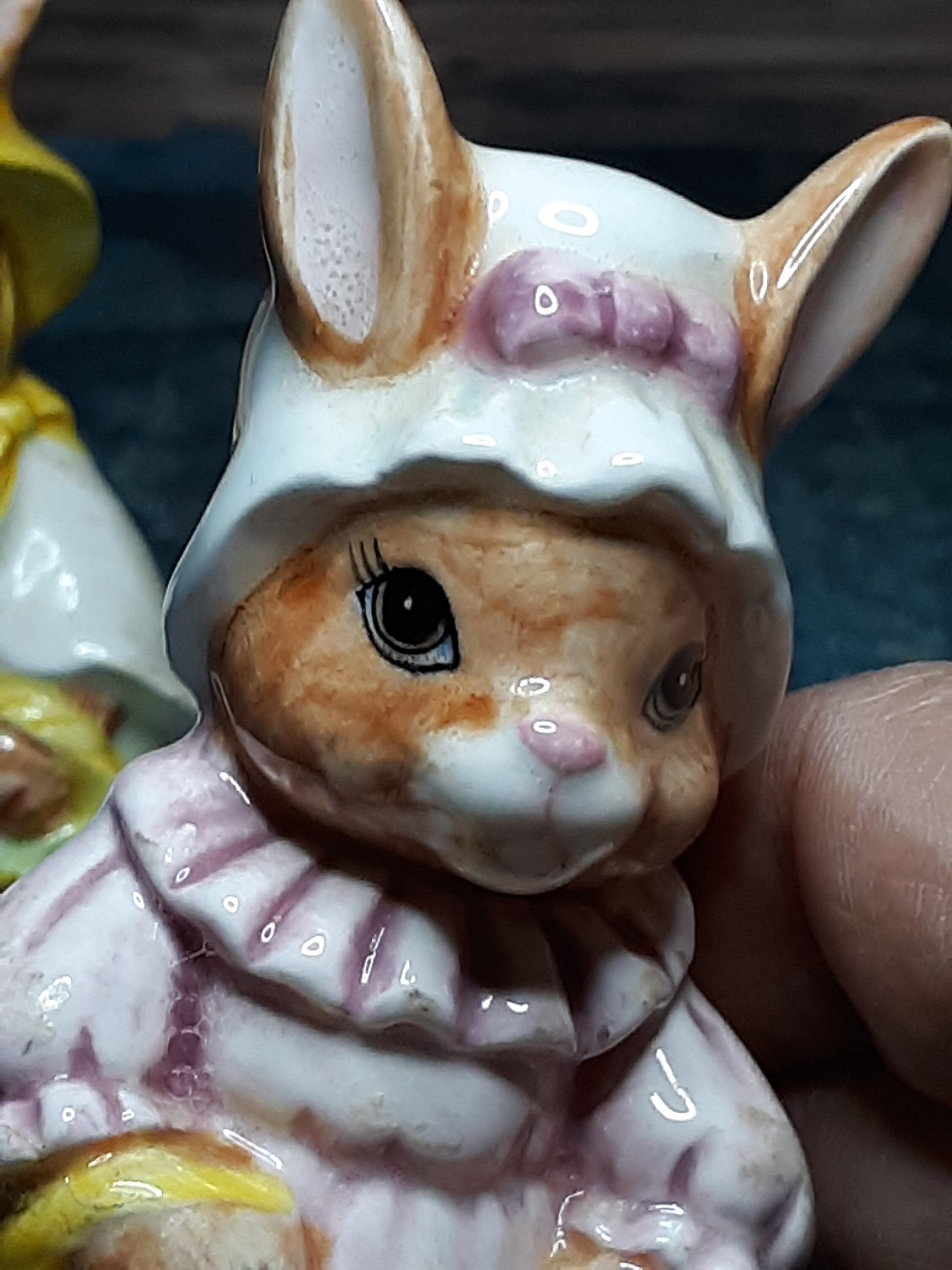 Vintage Lefton bunny figurine pair-2 sweet rabbit ladies in | Etsy