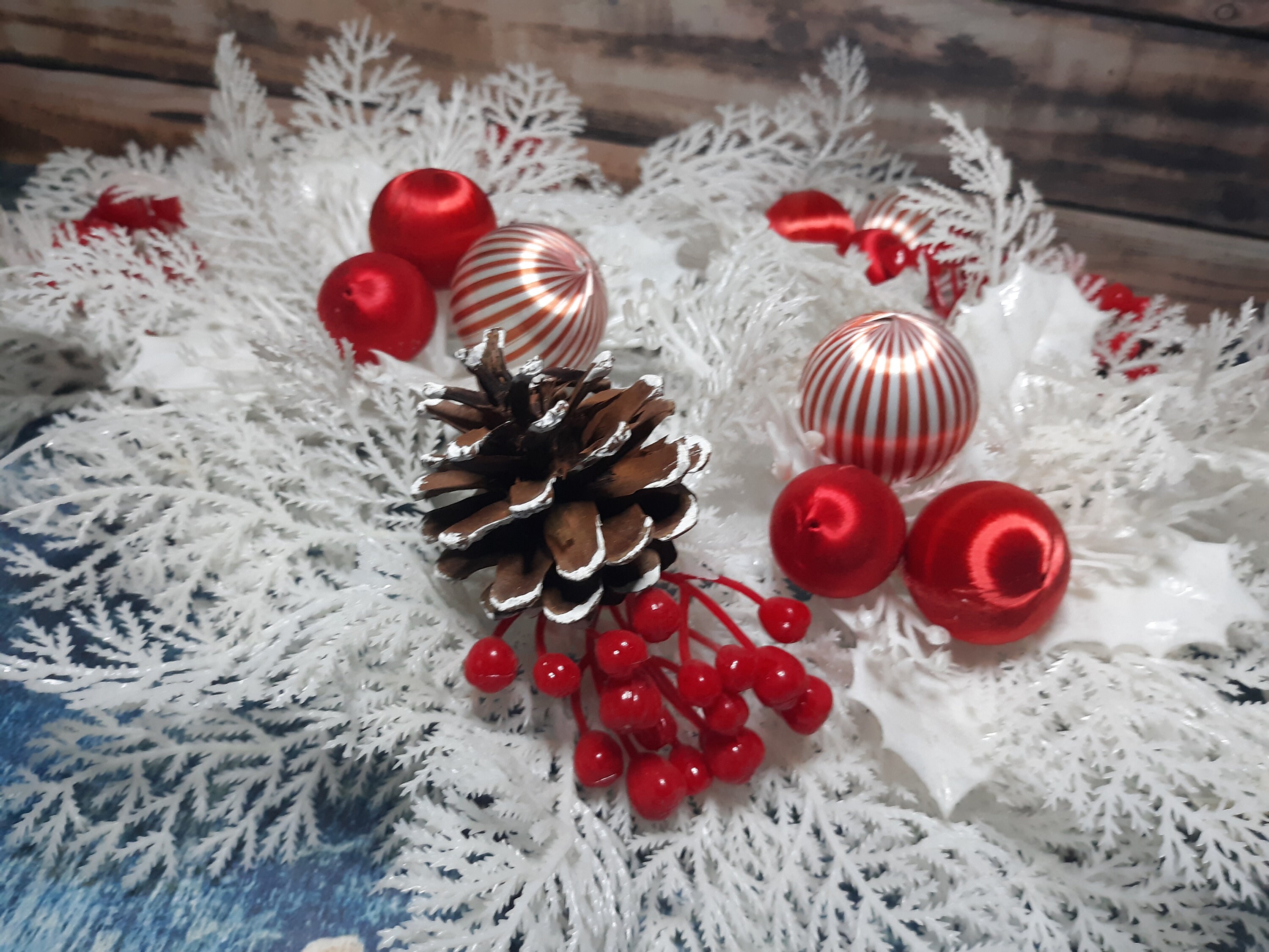 Vintage White Plastic Christmas Candle Surround-swag-retro Sparkling ...