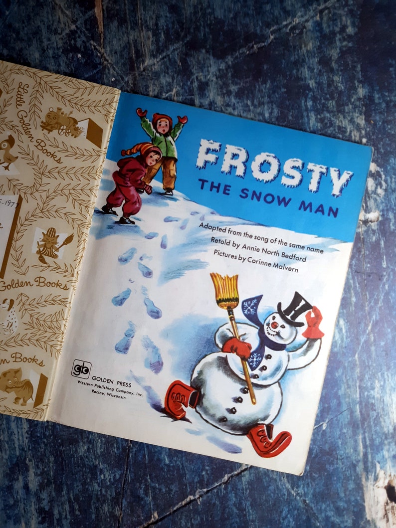 Frosty the Snowman Little Golden Book-1977 28th Printing-annie North ...