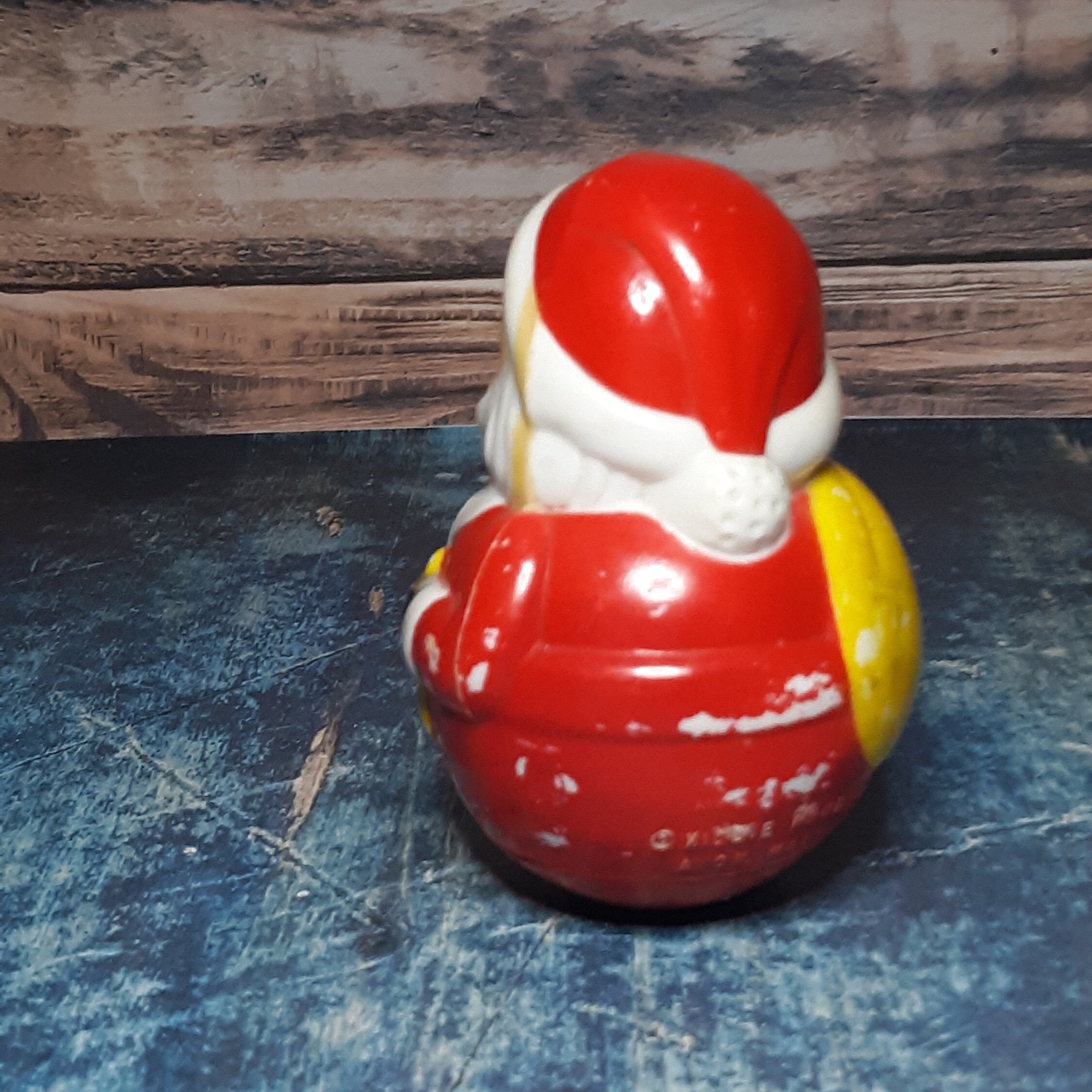 Vintage Christmas Roly Poly Santa Toy-plastic Baby Toy-kiddie Products ...