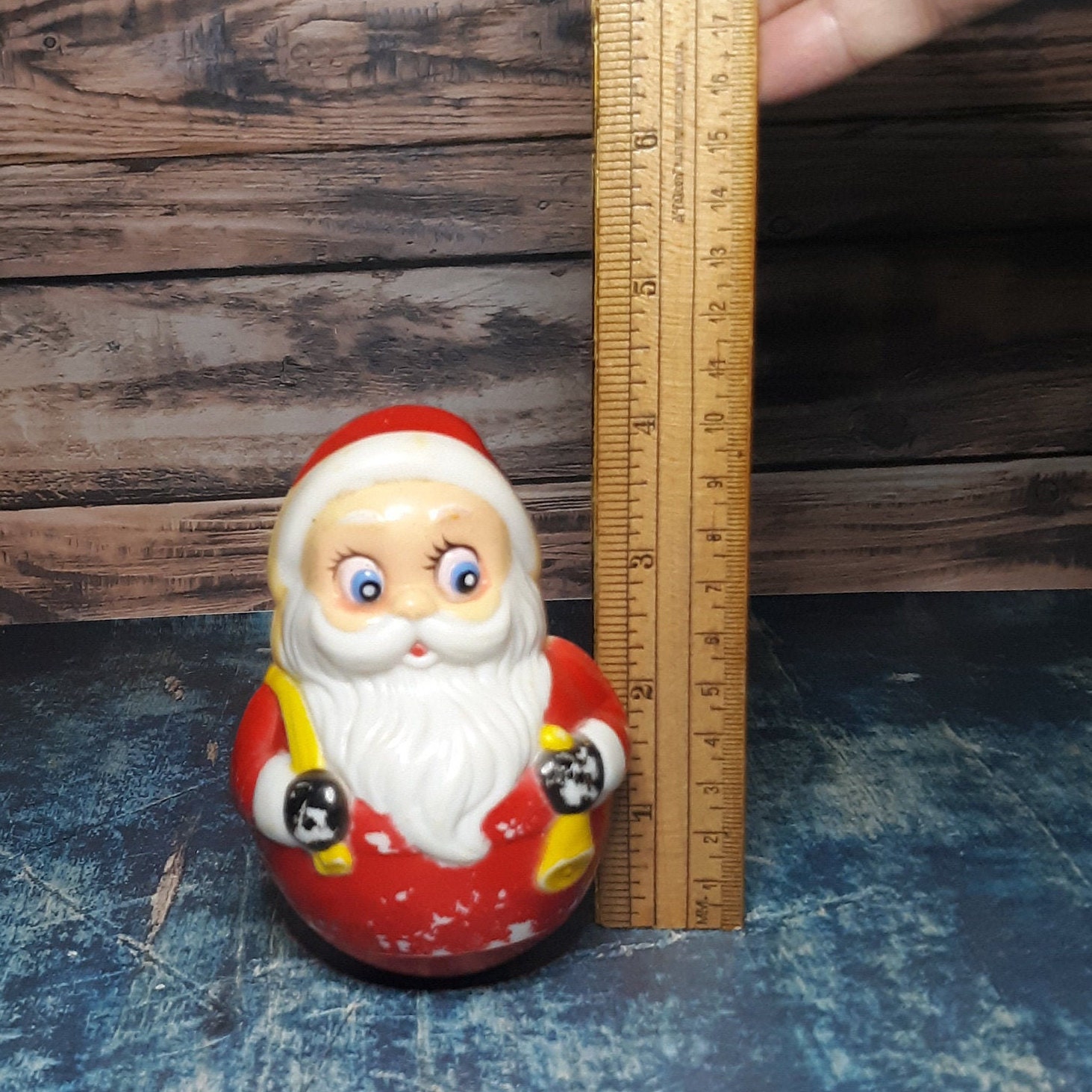 Vintage Christmas Roly Poly Santa Toy-plastic Baby Toy-kiddie Products ...