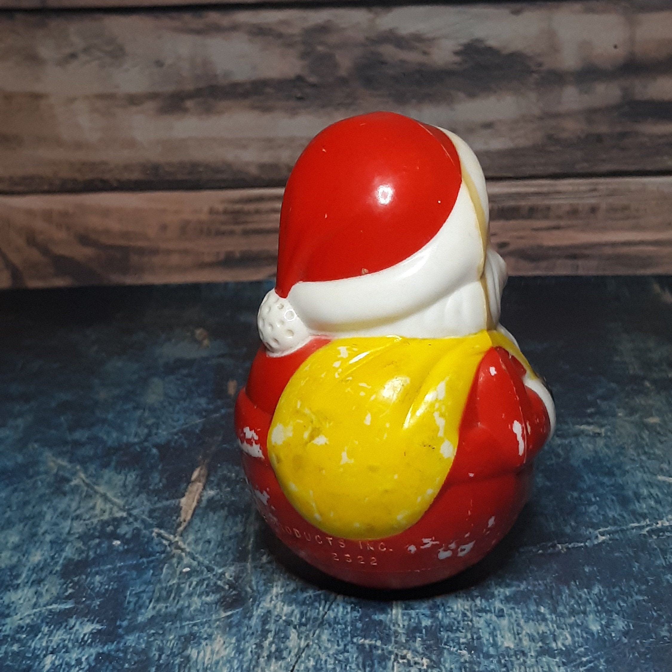 Vintage Christmas Roly Poly Santa Toy-plastic Baby Toy-kiddie Products ...