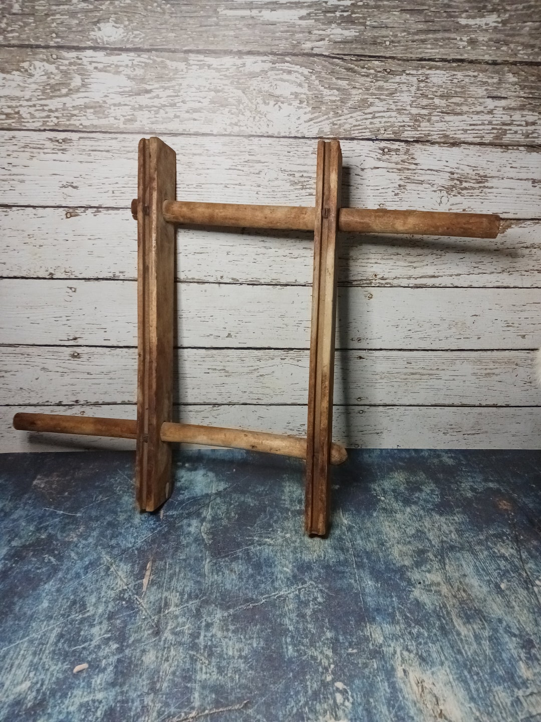 Antique Wood Clothesline Winder-double Handled Clothesline Folder - Etsy