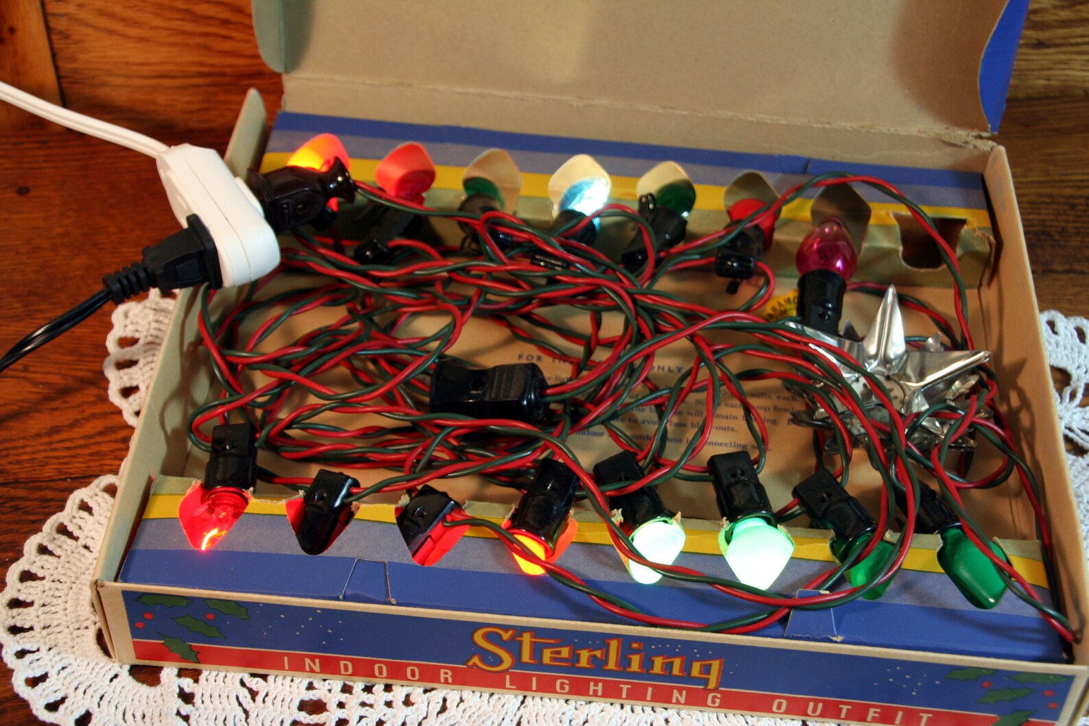 Sterling Christmas Lights in Original Box-with Reflectors-vintage ...