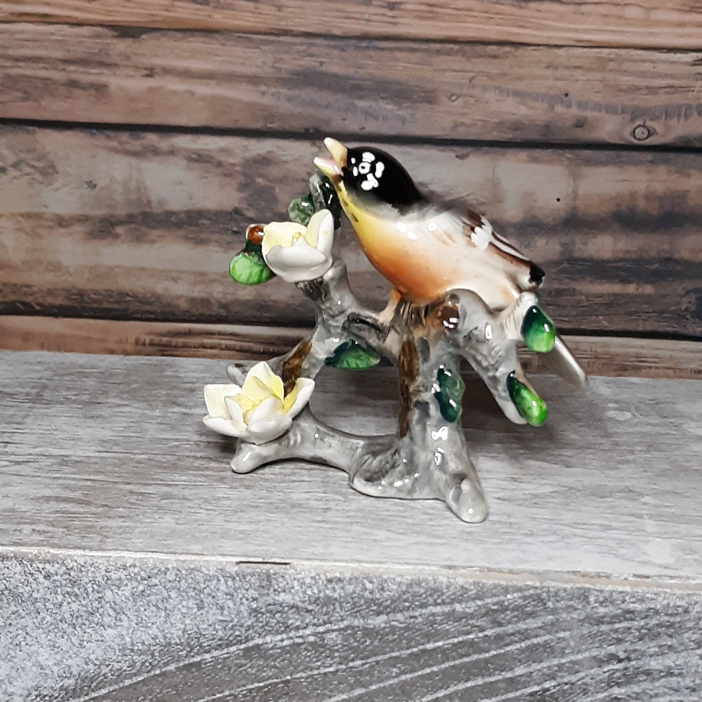 Vintage Robin Figurine-numbered 1511-bird on Branch-yellow | Etsy