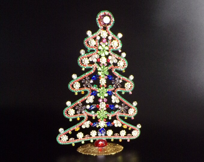 Christmas Tree,czech Rhinestone Tree Vintage Christmas Decorations ...